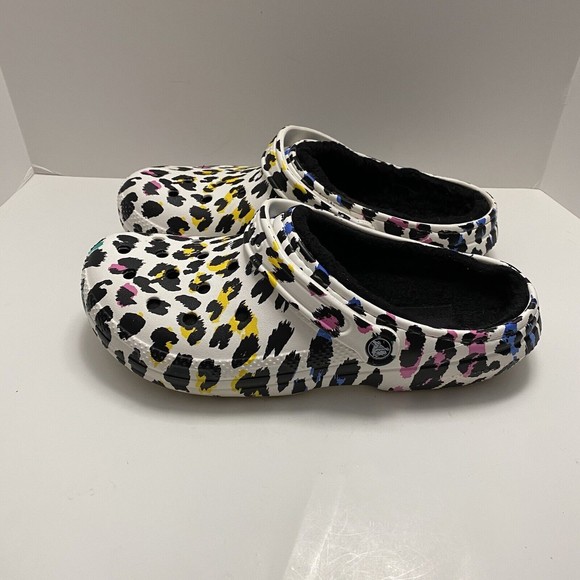 CROCS | Shoes | Crocs Mens Classic Lined Leopard Print Clog 26559 ...